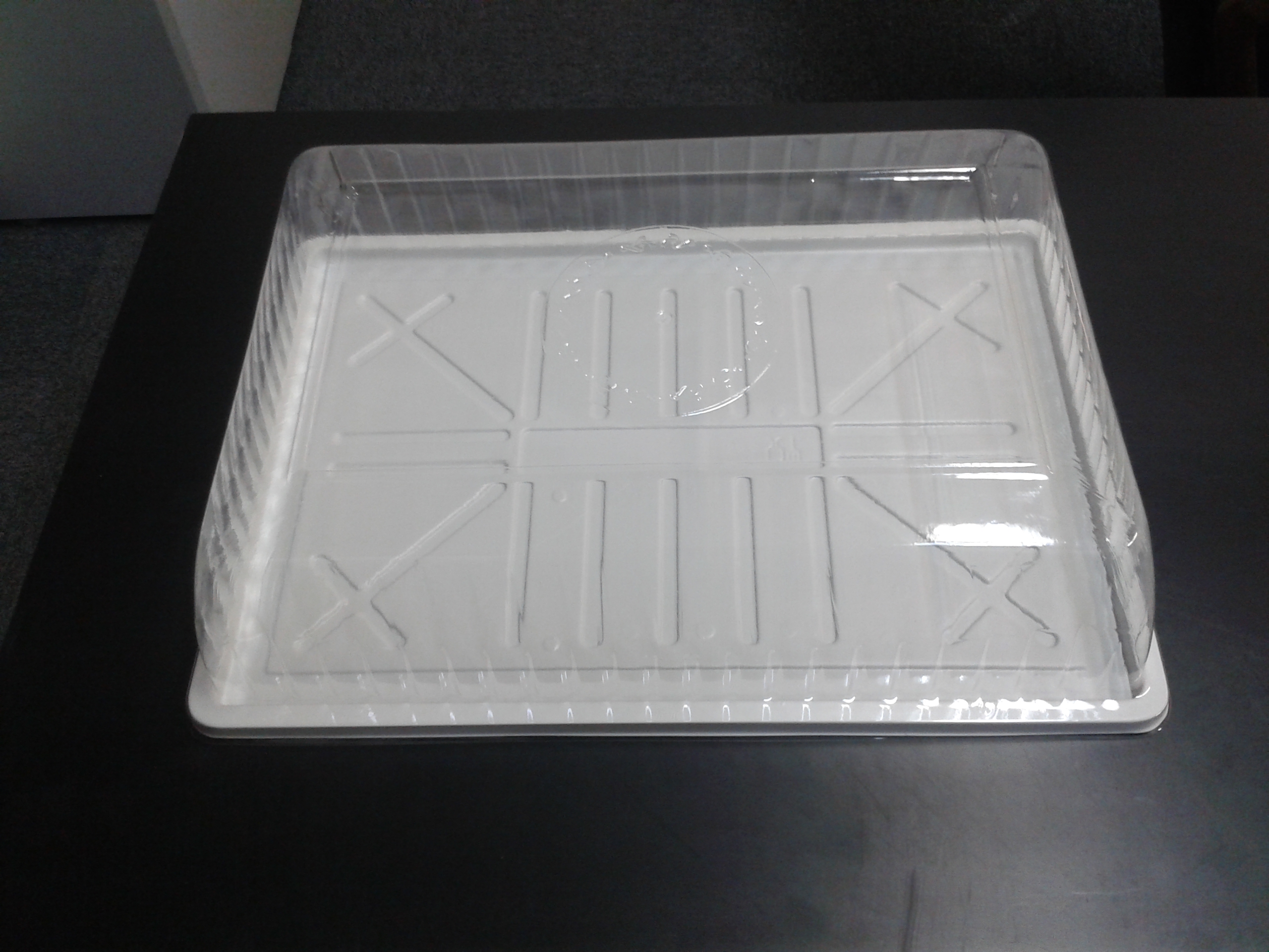 Plastični podstavek za torto s pokrovom (velika knjiga)